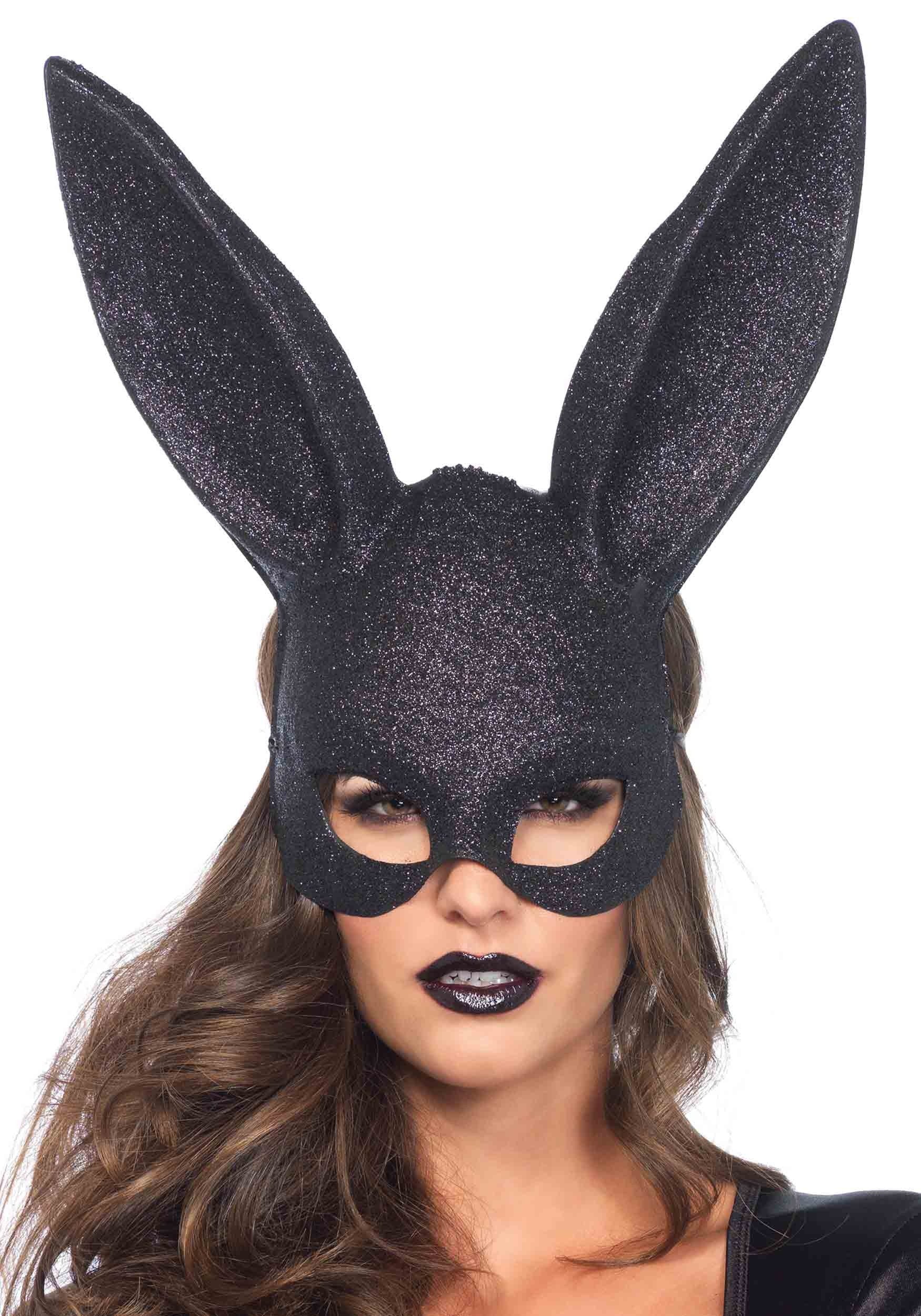BUNNY EAR MASK black long sparkle, NS – IMIJ WARDROBE